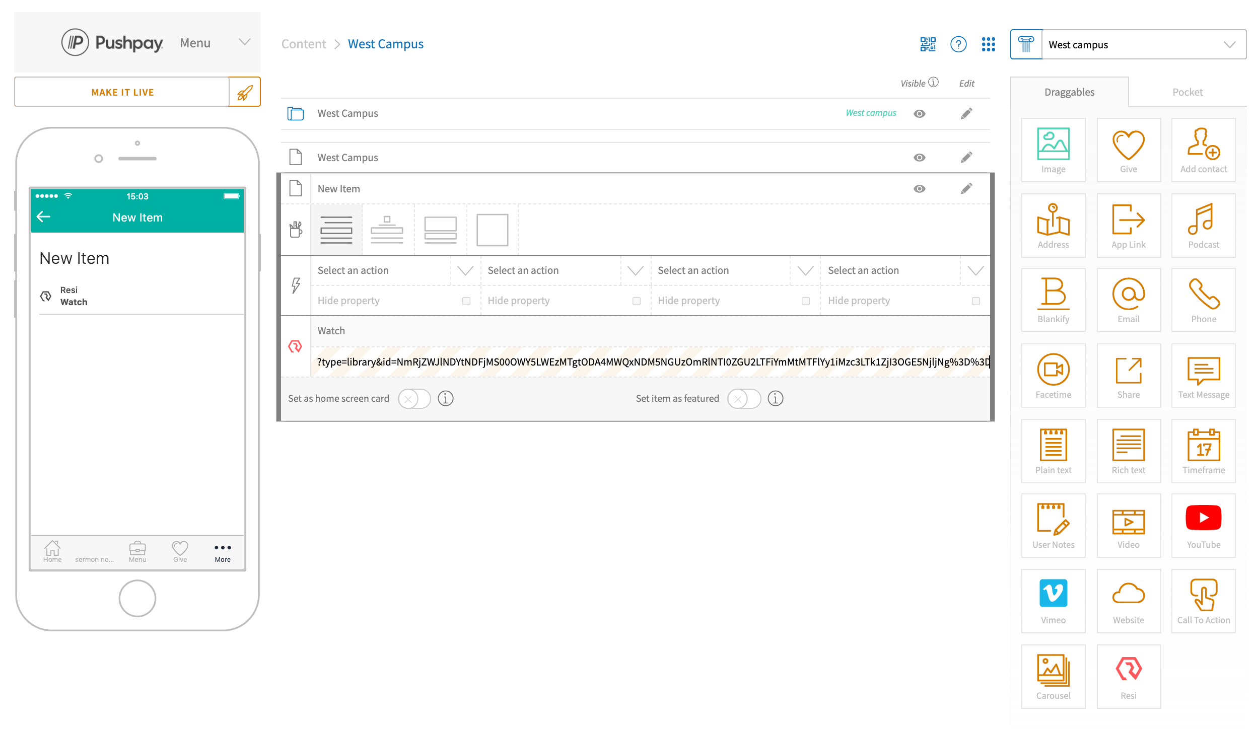 How to Add the Resi Draggable