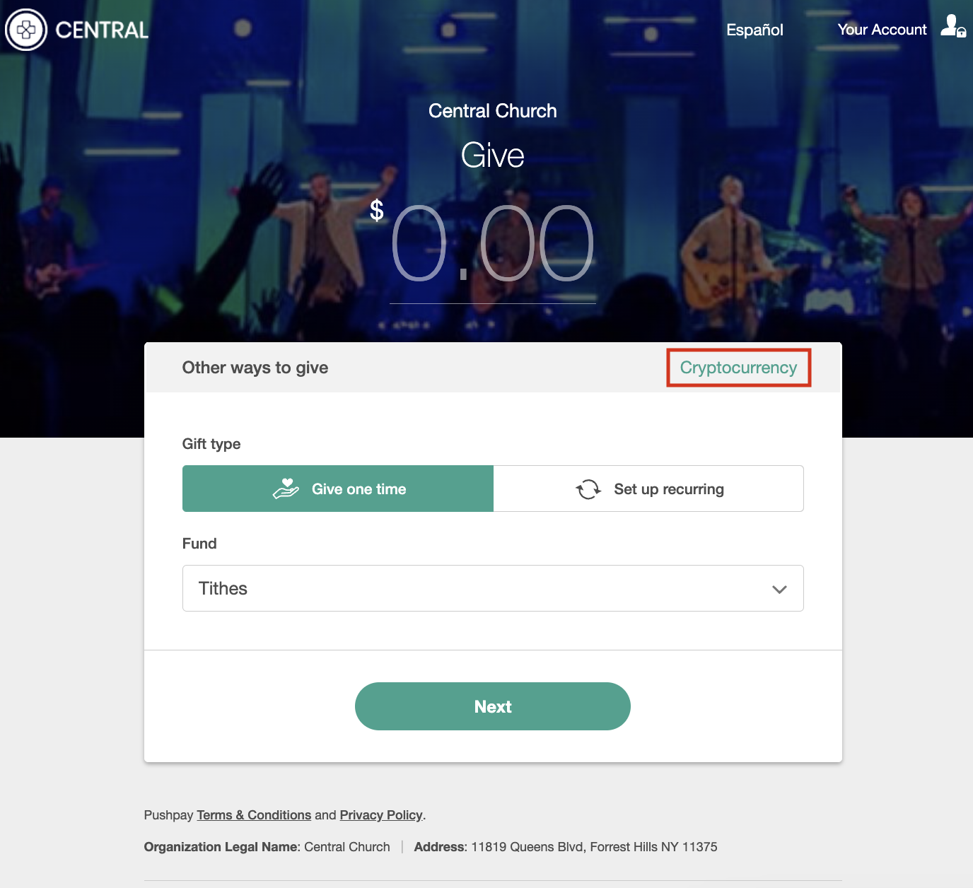 How to Set Up a Crypto Giving Link with Engiven
