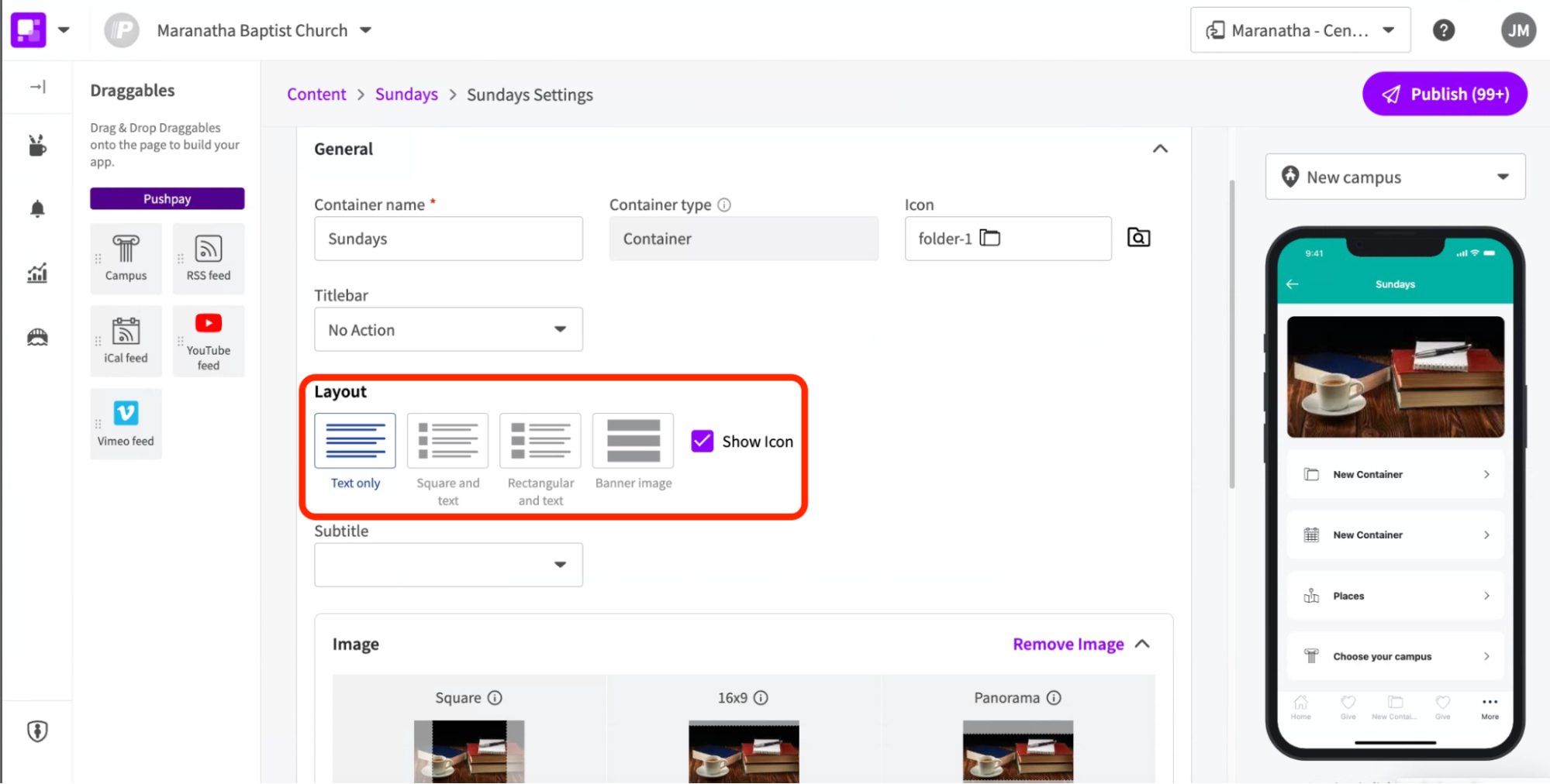 How to Change Container Layouts
