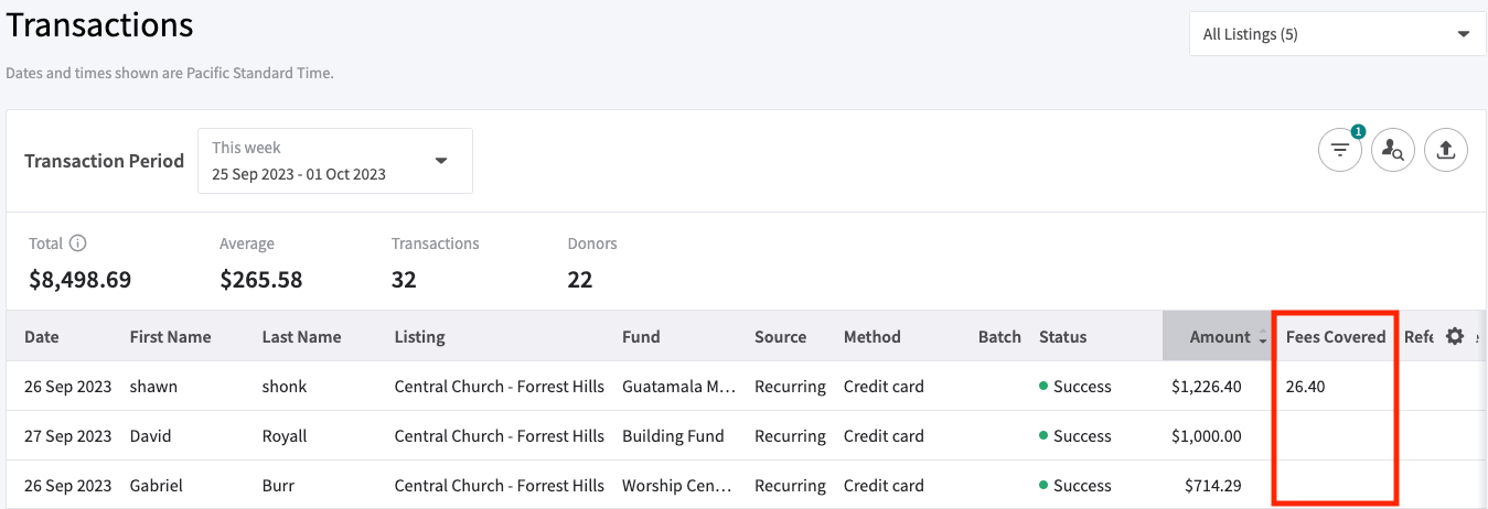 FAQ - Donor Covers Fees