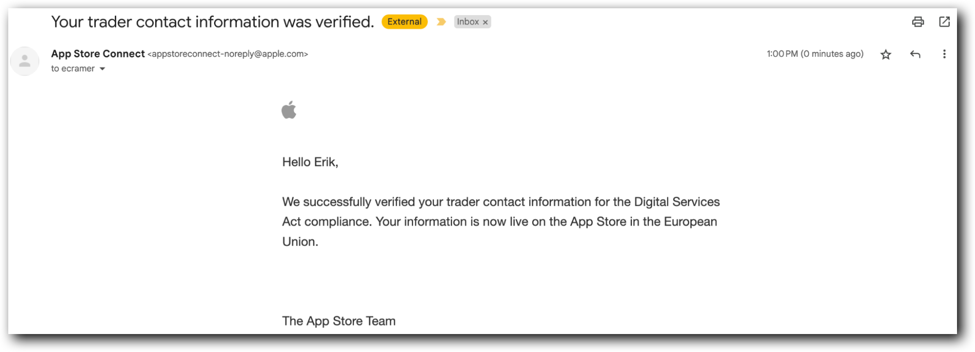 How to Update Apple Trader Compliance in the EU
