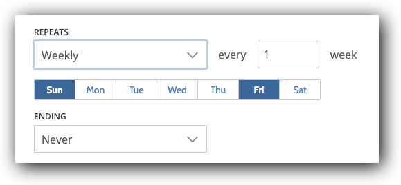 FAQ - Scheduling Recurring (Repeating) Events