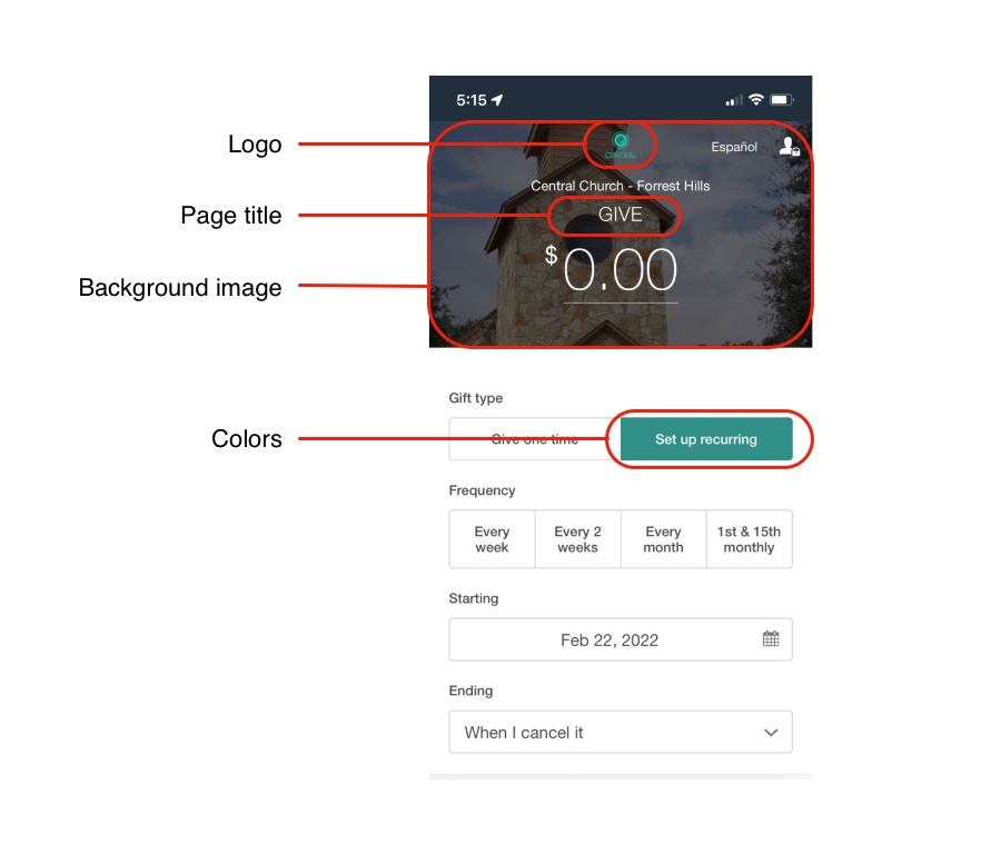 Learning about Giving Page Settings