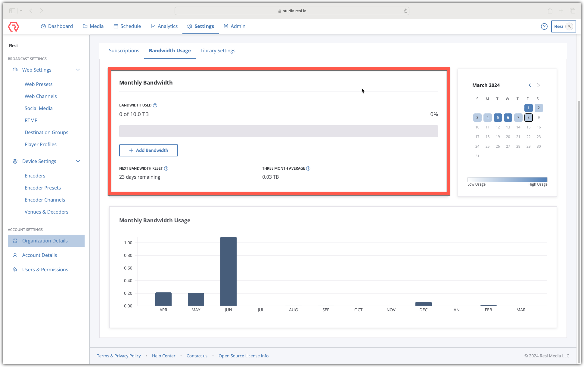 How Do I See the Bandwidth I'm Using?