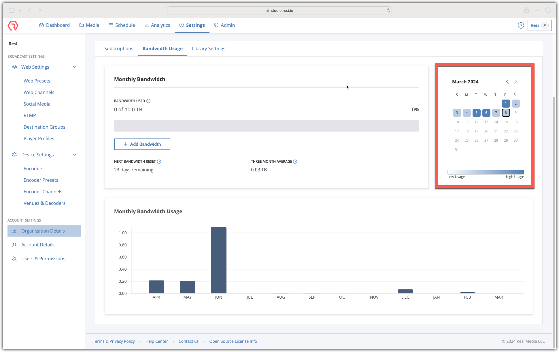 How Do I See the Bandwidth I'm Using?