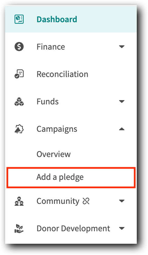 How to Add a Pledge