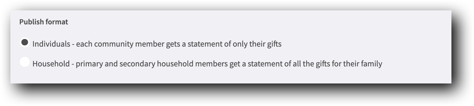 How to Create Family Giving Statements