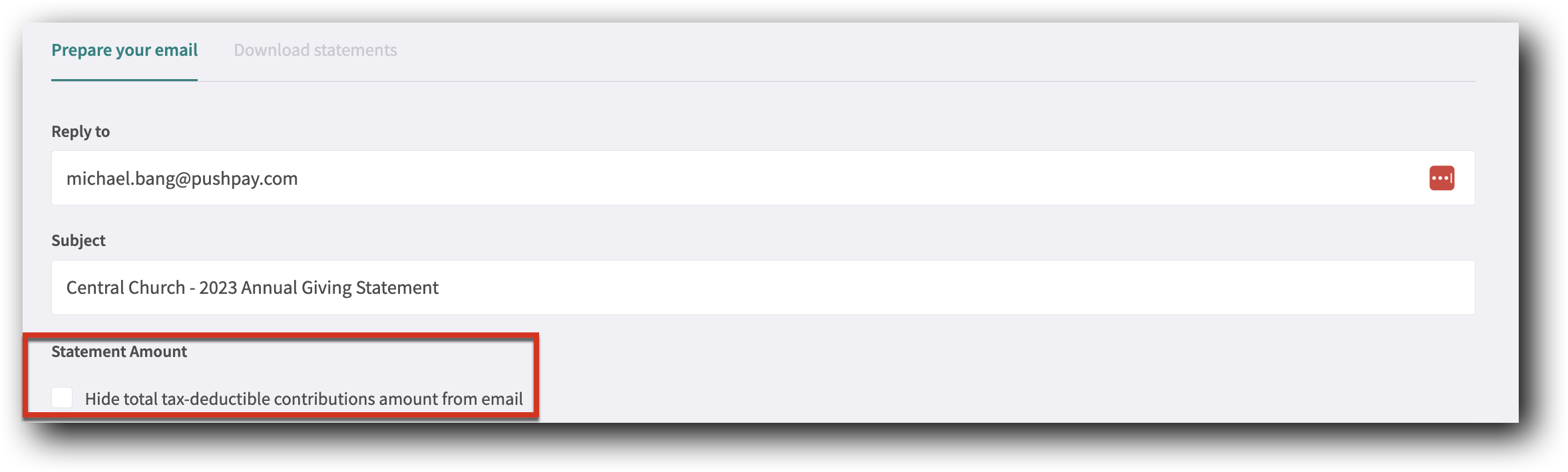 How to Create Family Giving Statements