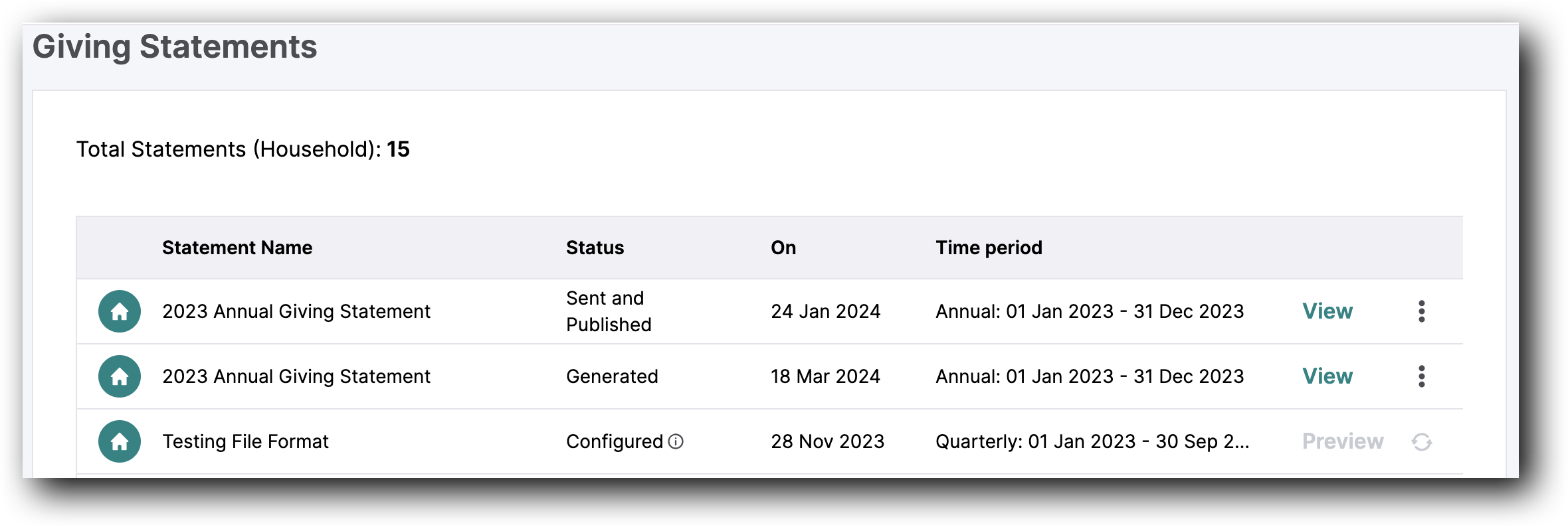 How to Create Family Giving Statements