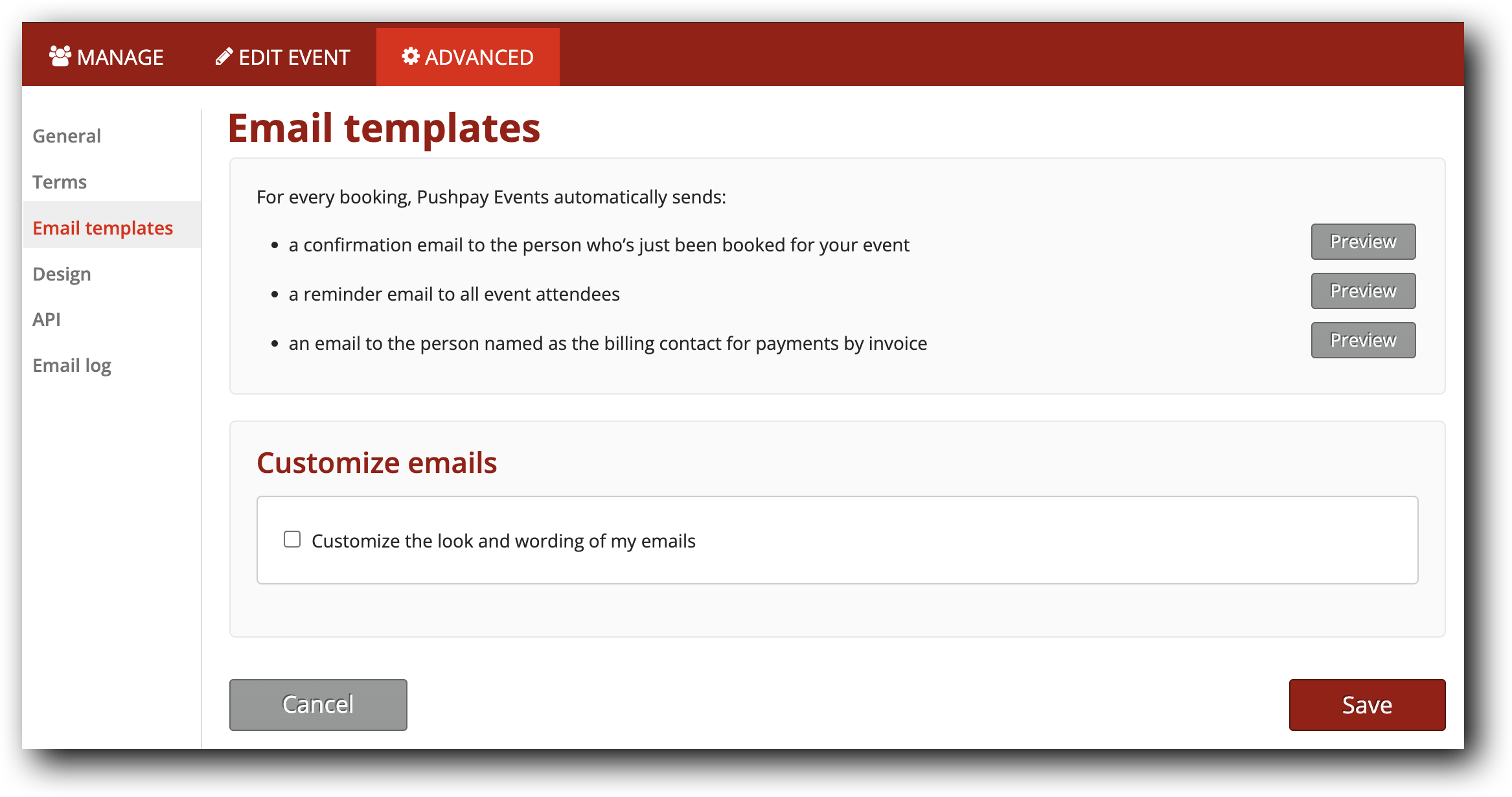 How to Customize Pushpay Events Emails and Admin Notifications