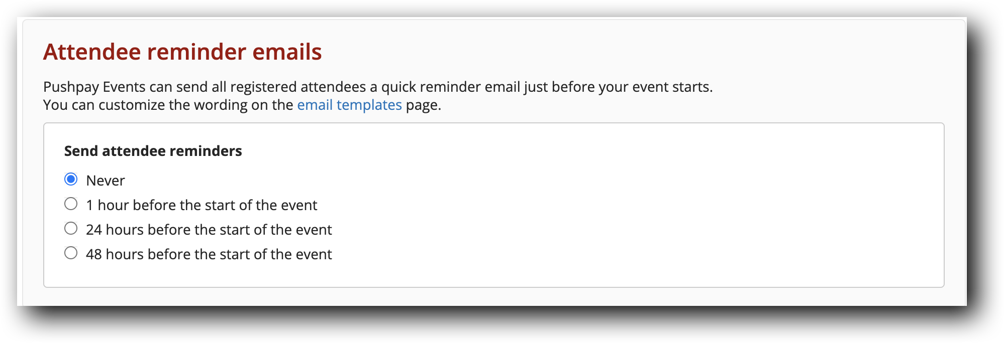 How to Customize the Emails for Your Events