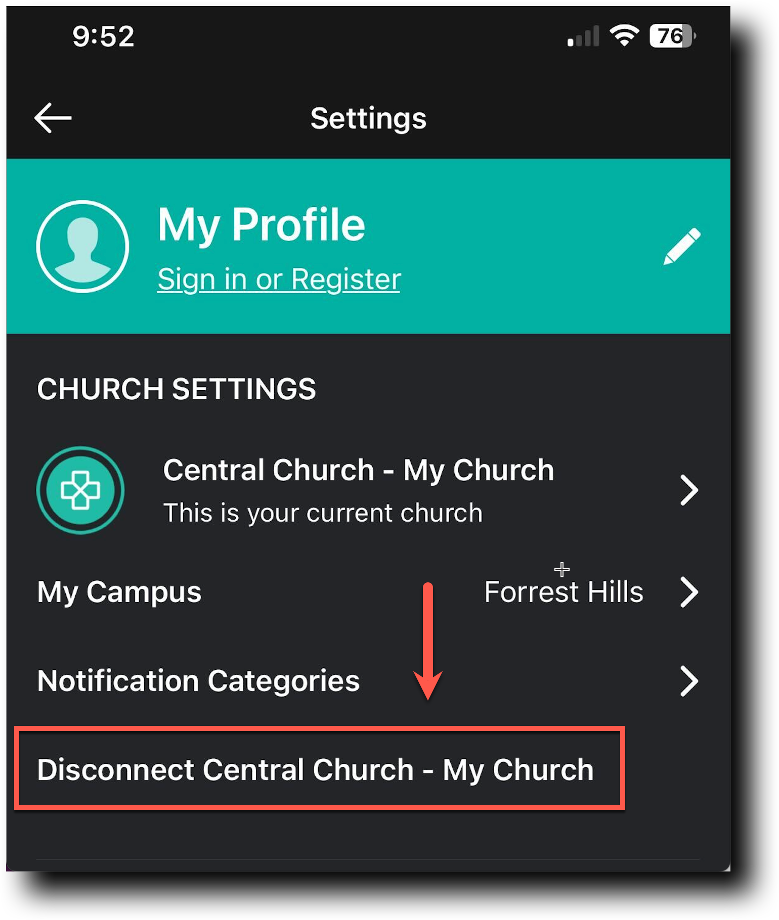 How to Find Your Organization in the My Church App