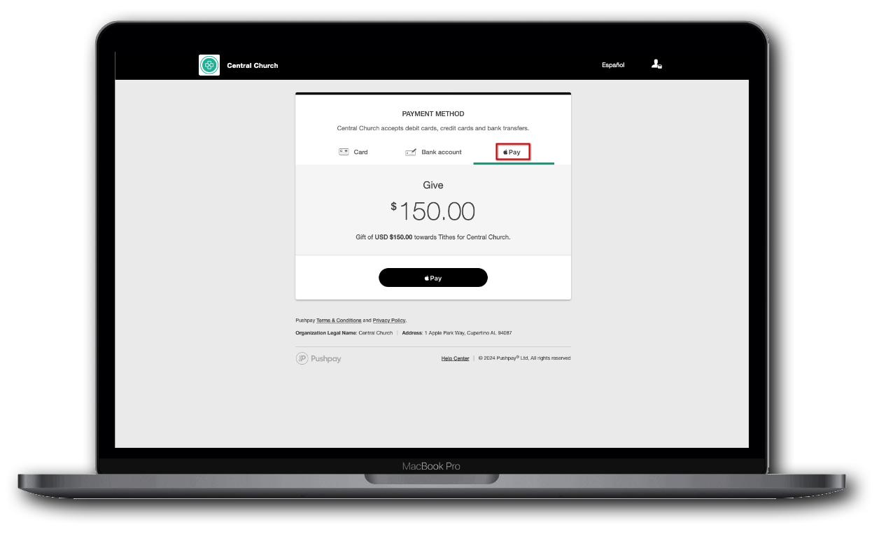 How to Give Using Apple Pay
