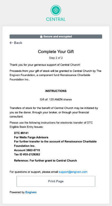 How to Give Using Stock