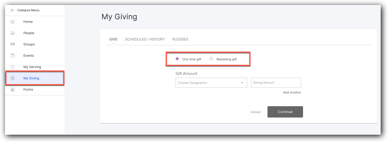 How to Give via Pushpay ChMS