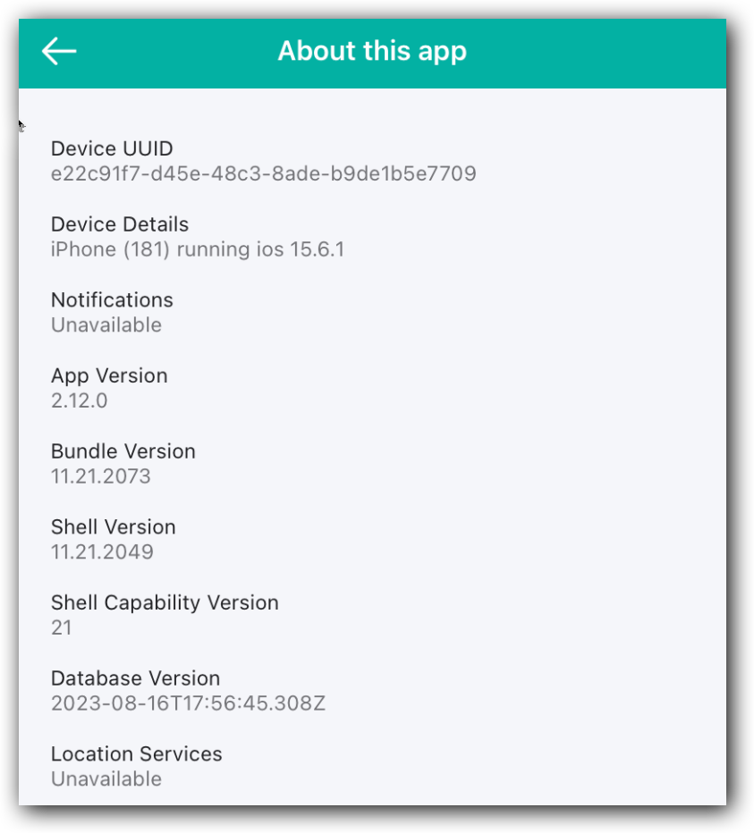 How to Locate the 'About this App' Screen in your App
