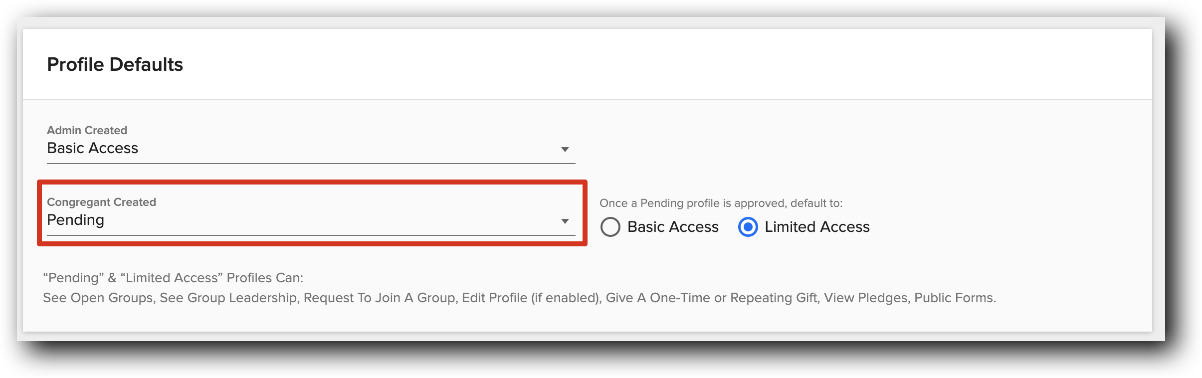 How to Manage Pending Profiles