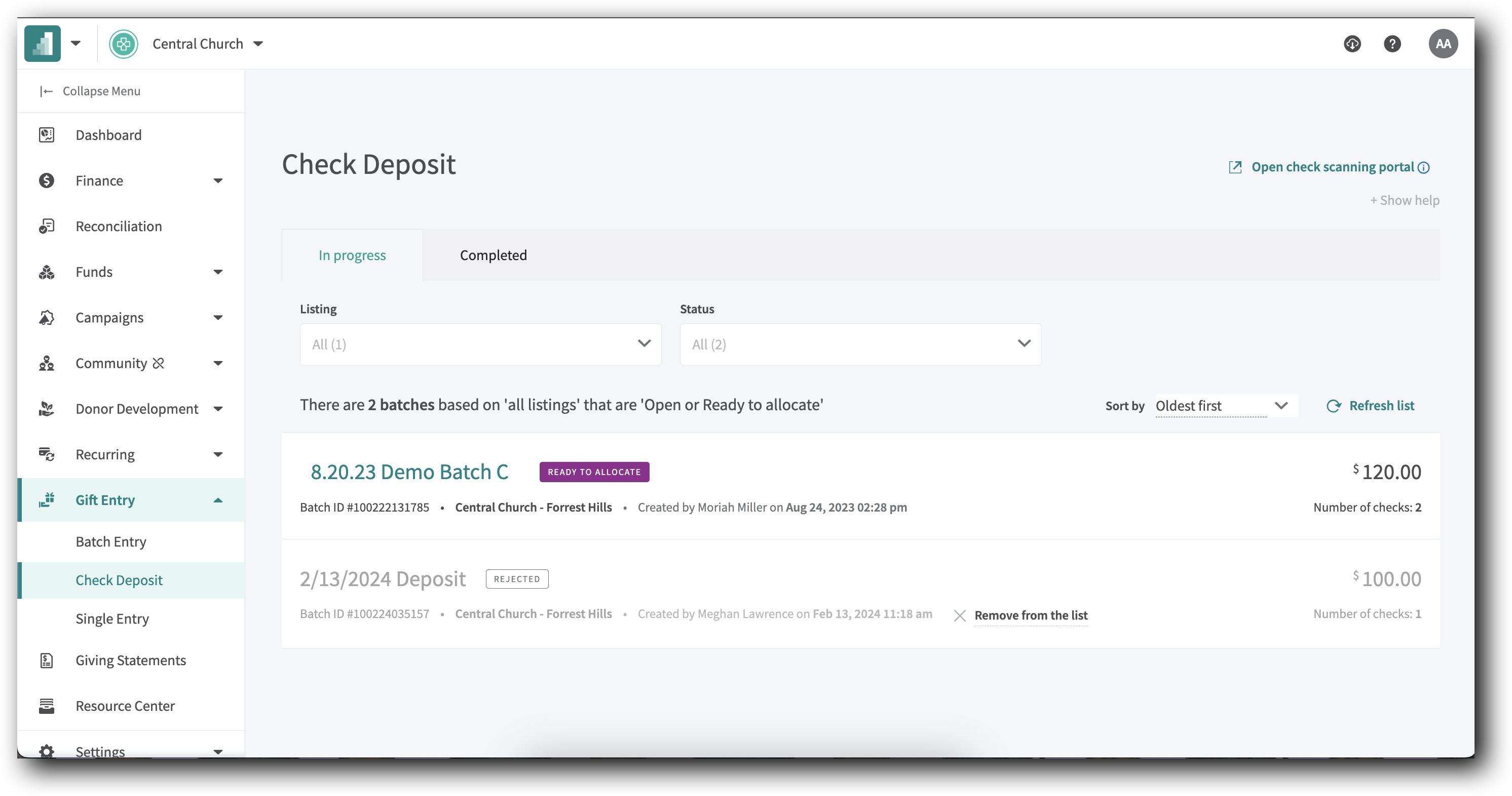 How to Process Checks: Step 2 - Viewing and Editing Batches