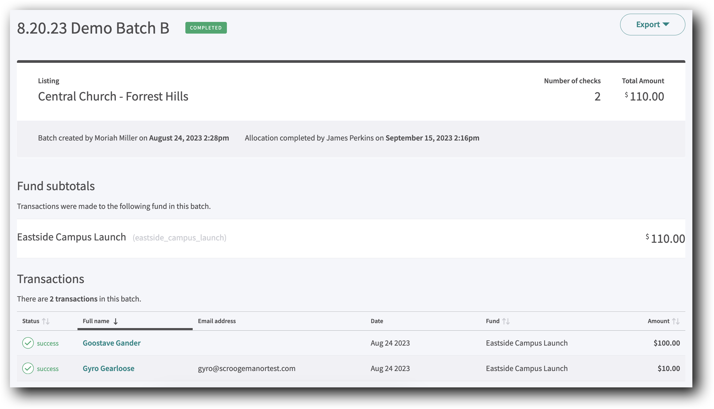 How to Process Checks: Step 4 - Viewing Previous Batches