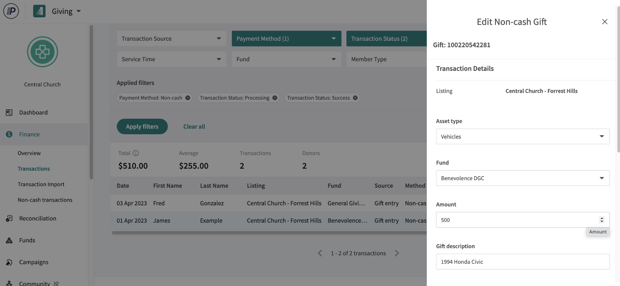 How to Record Non-cash Donations