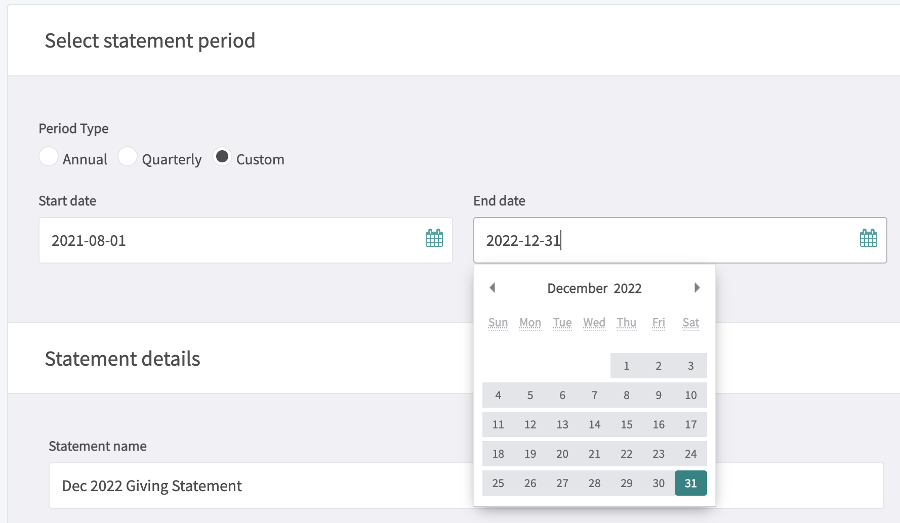 How to Send Giving Statements: Step 1 - Configure