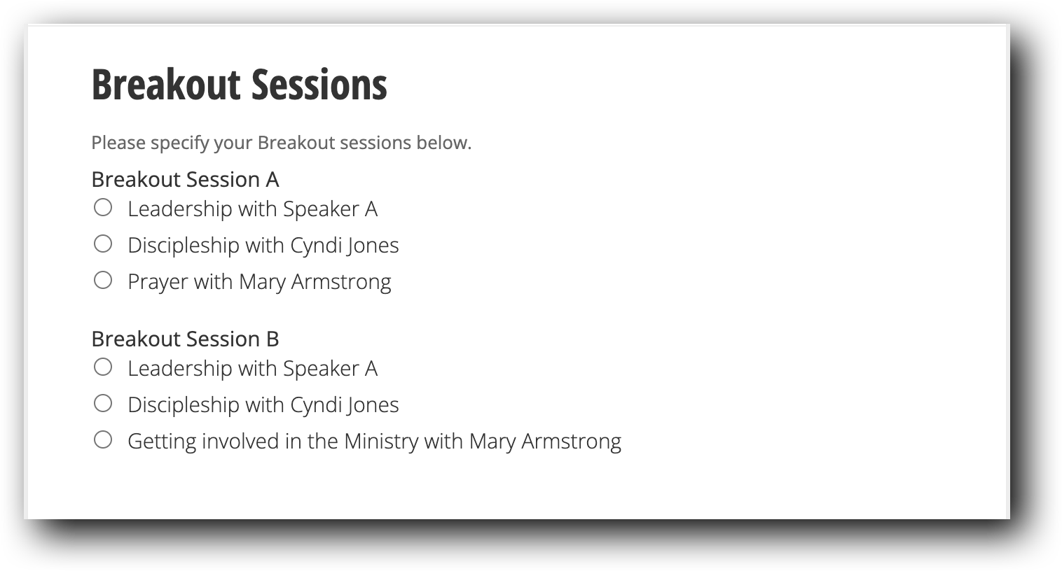 How to Set Up Breakout Sessions with Attendee Details