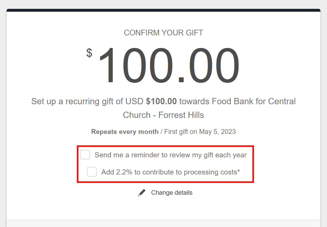 How to Set Up a Recurring (Repeating) Gift