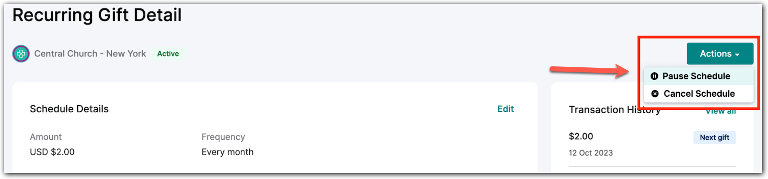 How to Edit or Cancel Your Recurring (or Scheduled) Gift from your ...