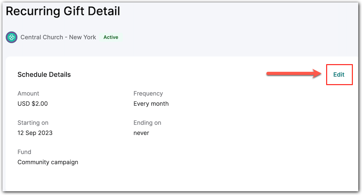How to Edit or Cancel Your Recurring (or Scheduled) Gift from your ...
