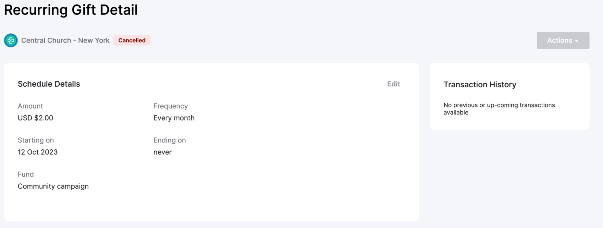 How to Update Your Recurring (or Scheduled) Gift