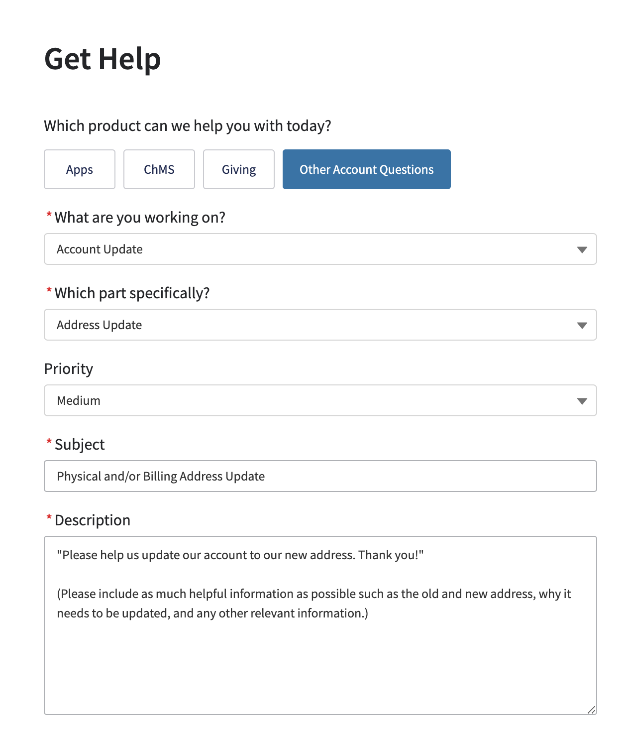 How to Update Your Physical and/or Billing Address