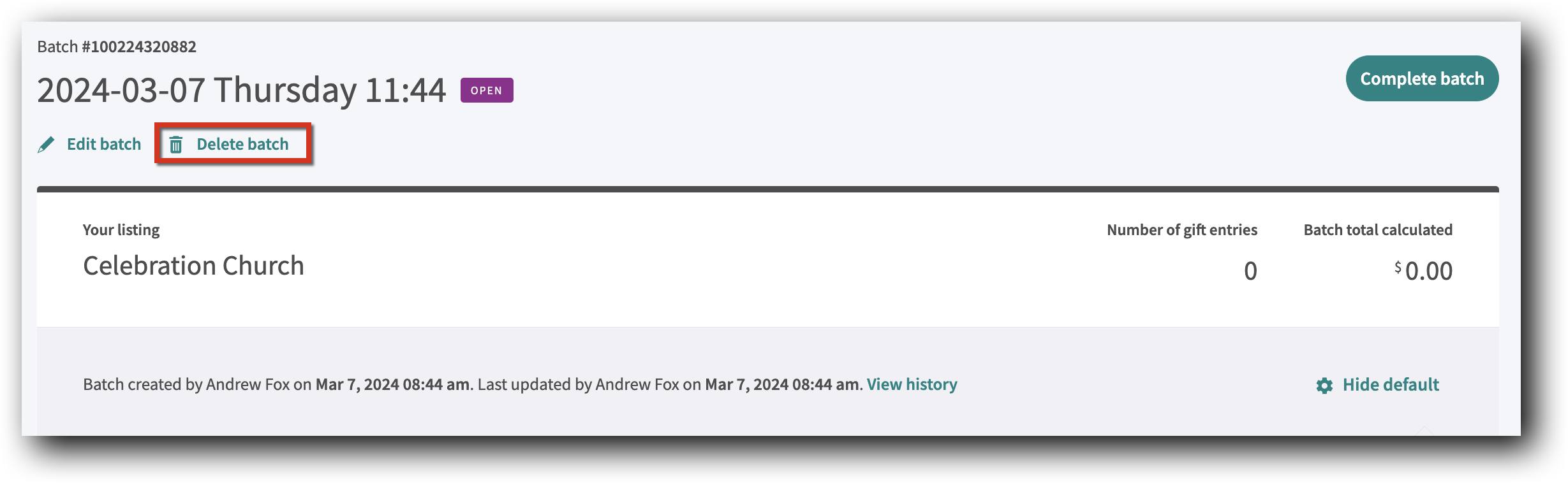 How to Use Batch Entry