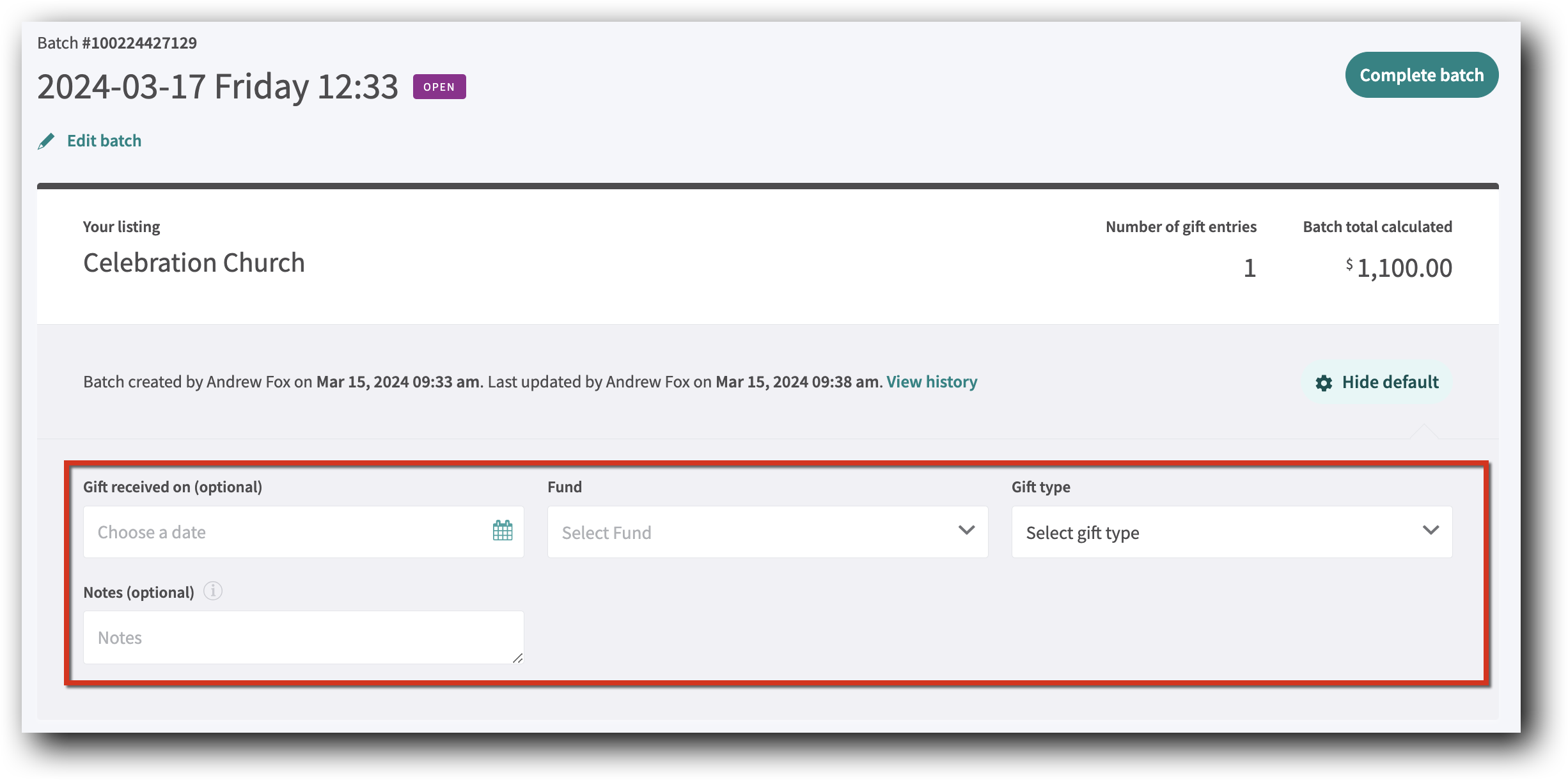 How to Use Batch Entry