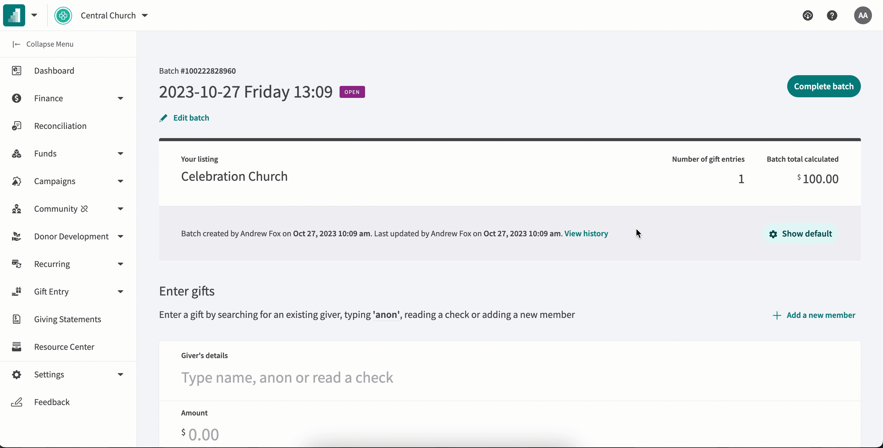 How to Use Batch Entry