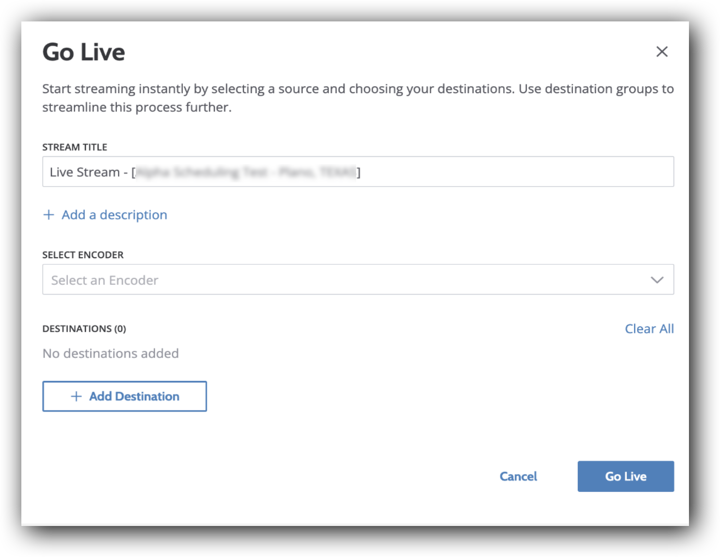 How to Use Go Live
