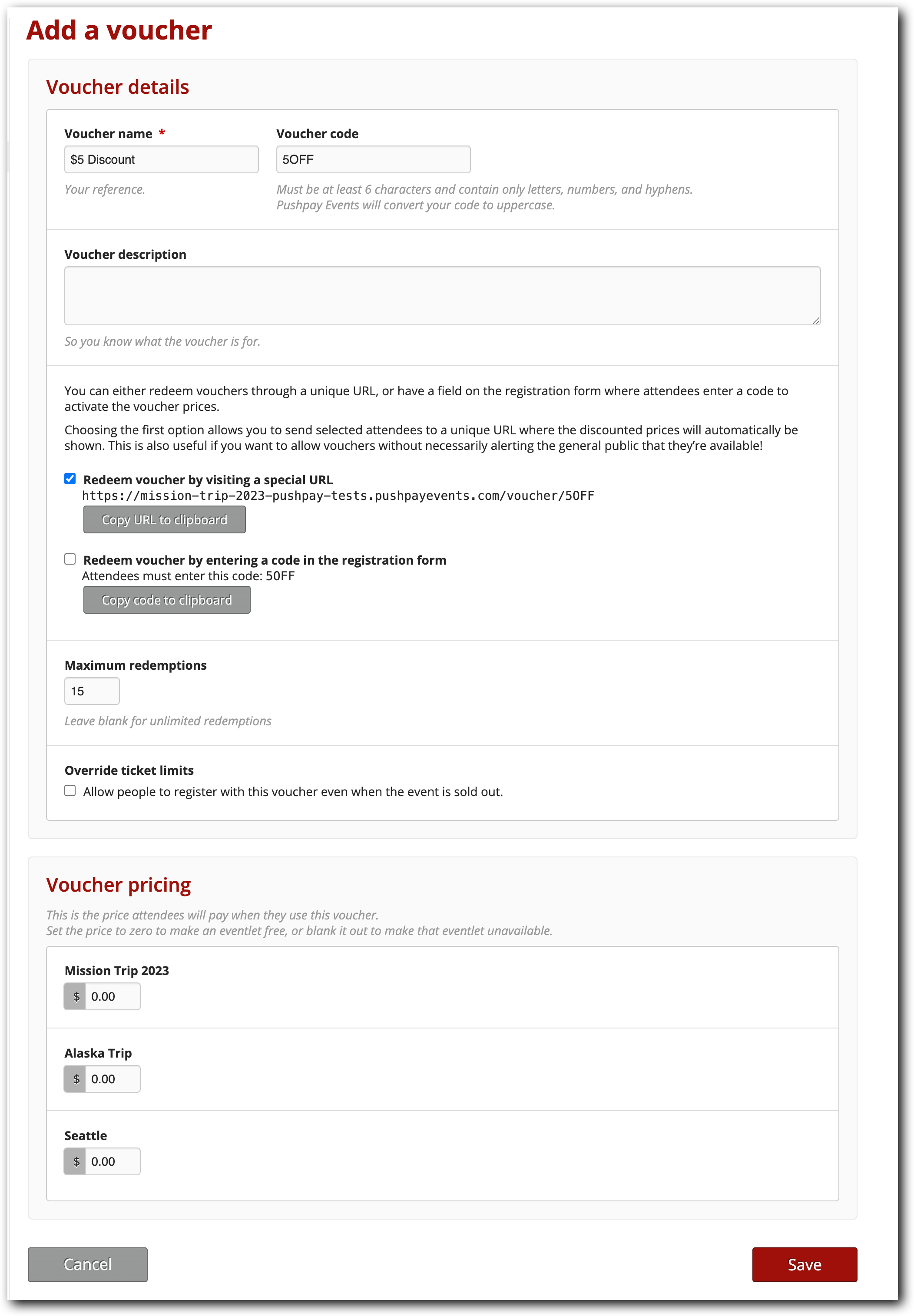 How to Use Vouchers for Events