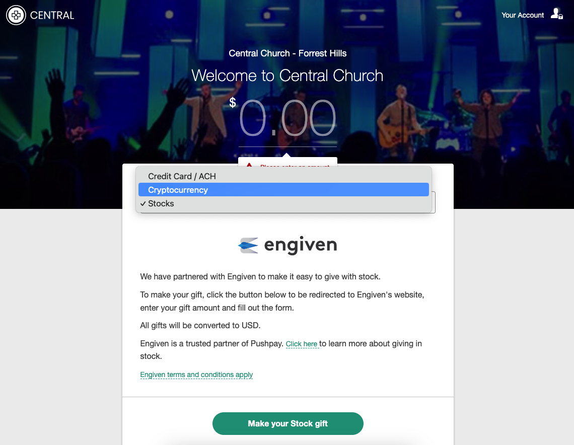 How to Set Up Stock and Crypto Giving Links with Engiven