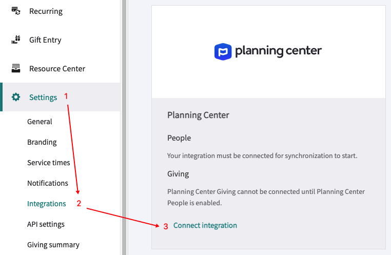 How to Set up the Integration with Planning Center People