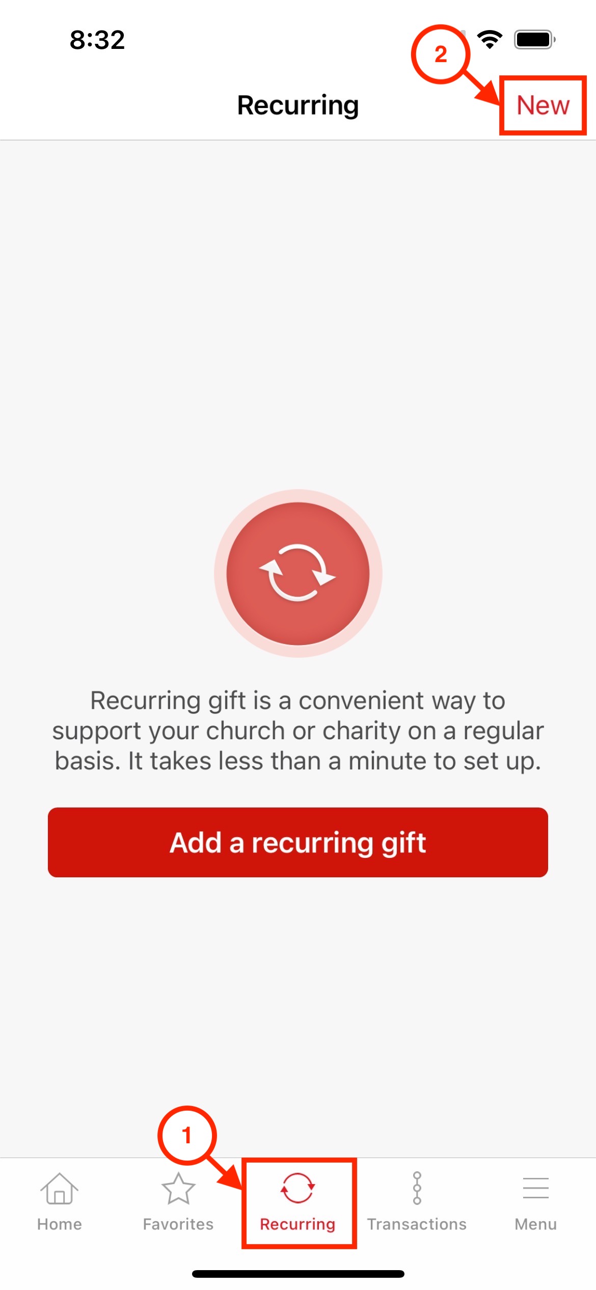 How to Set Up a Recurring (Repeating) Gift