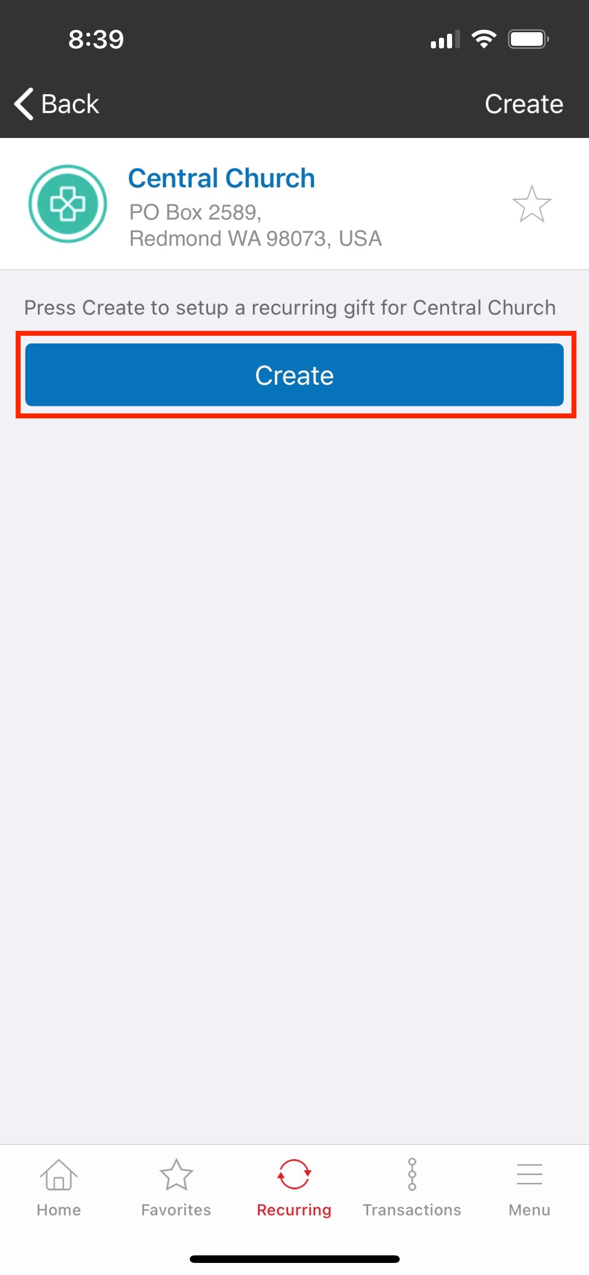 How to Set Up a Recurring (Repeating) Gift