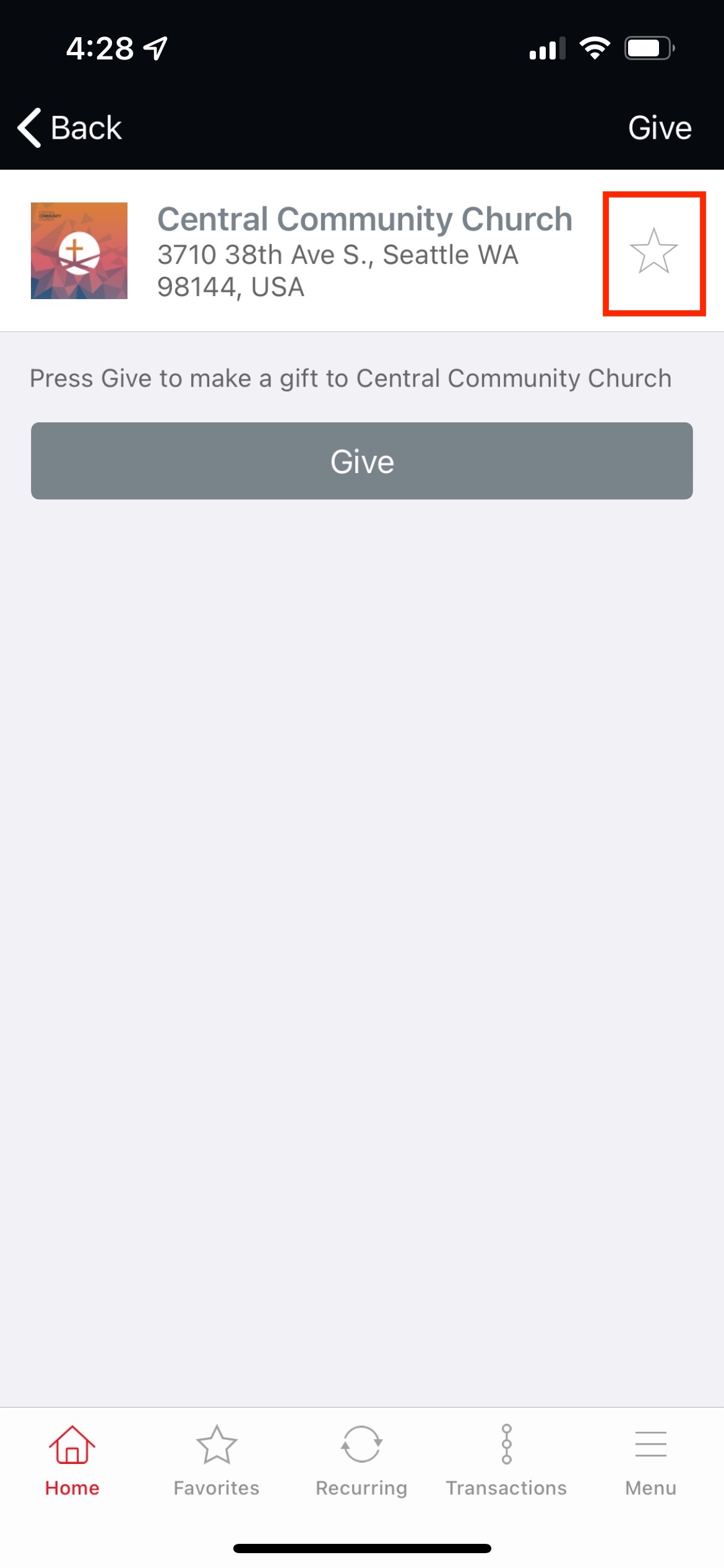 How to Add or Remove a Favorited (Starred) Organization in the Pushpay ...