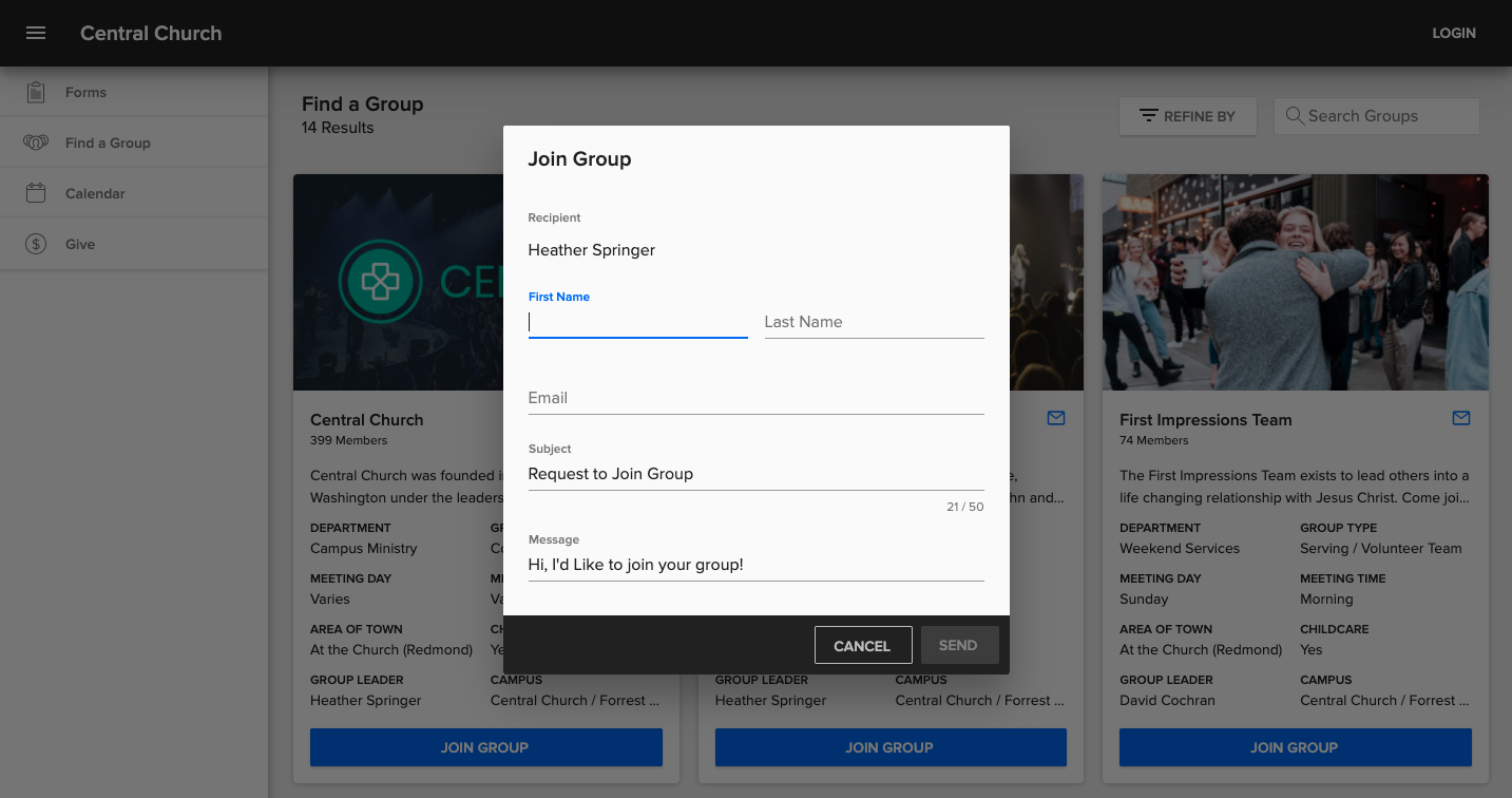 Learning about Public Group Finder