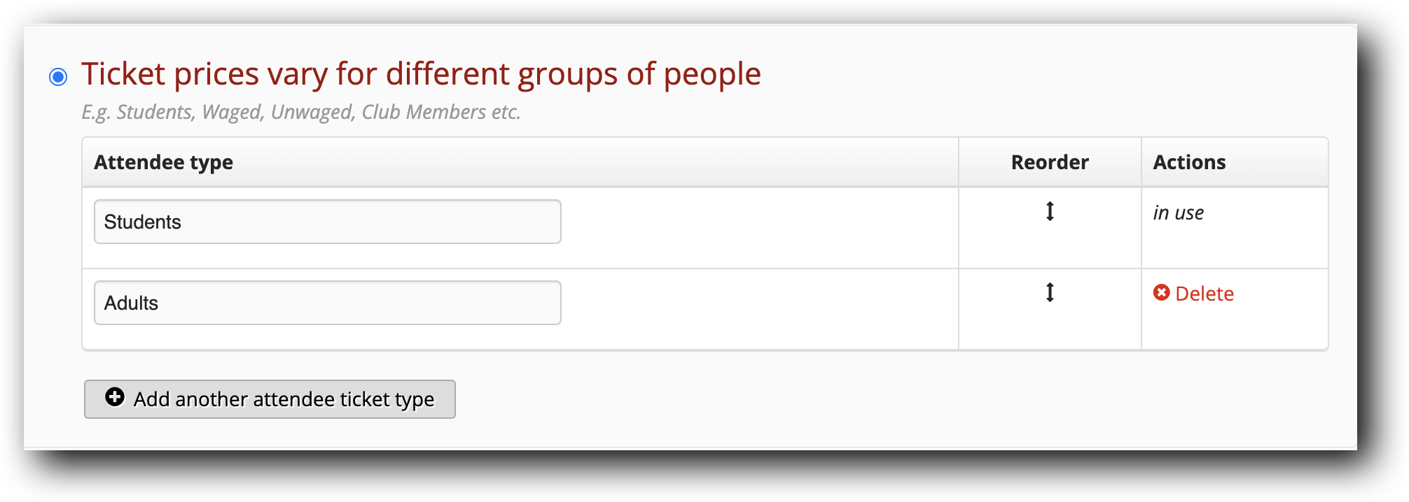 Learning about Ticket Types and Prices