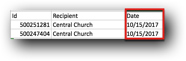 Learning about the Gift Received Date Field