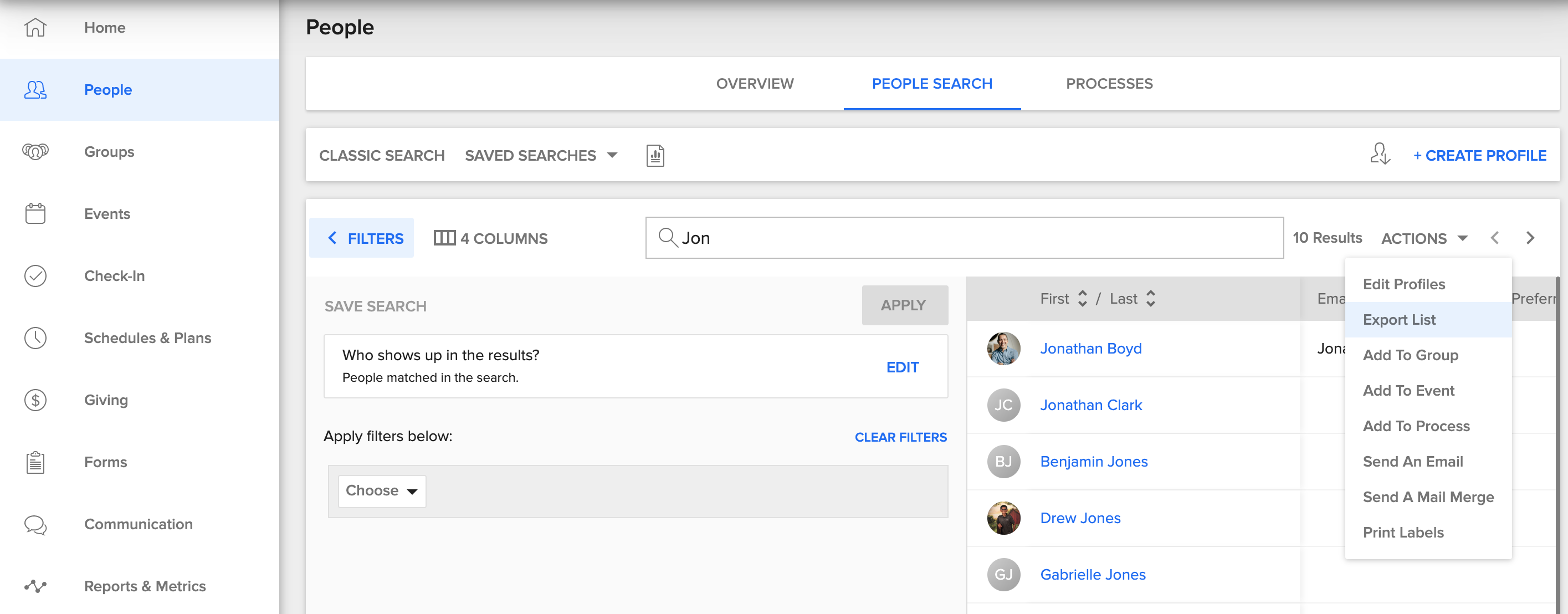 Learning about People Search Actions