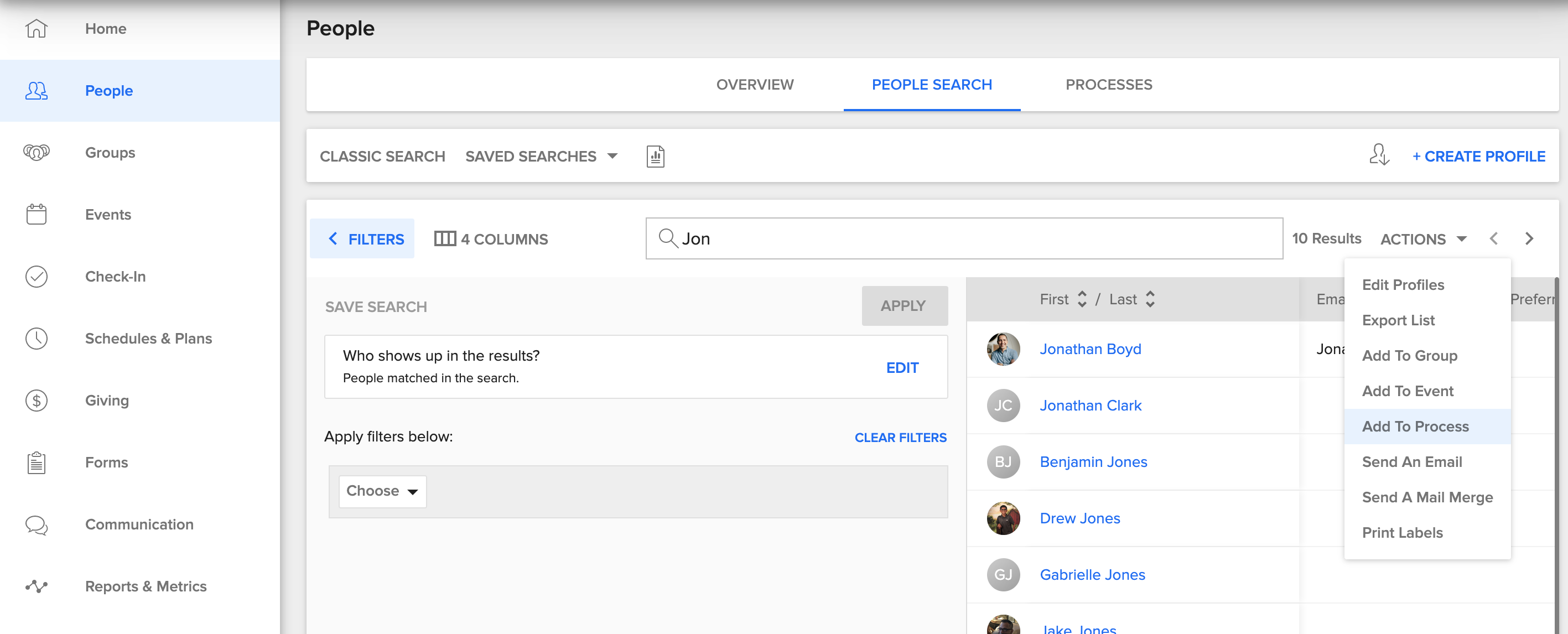 Learning about People Search Actions