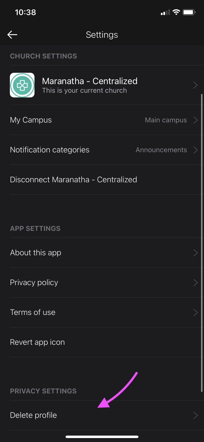 How to Delete Your App Profile