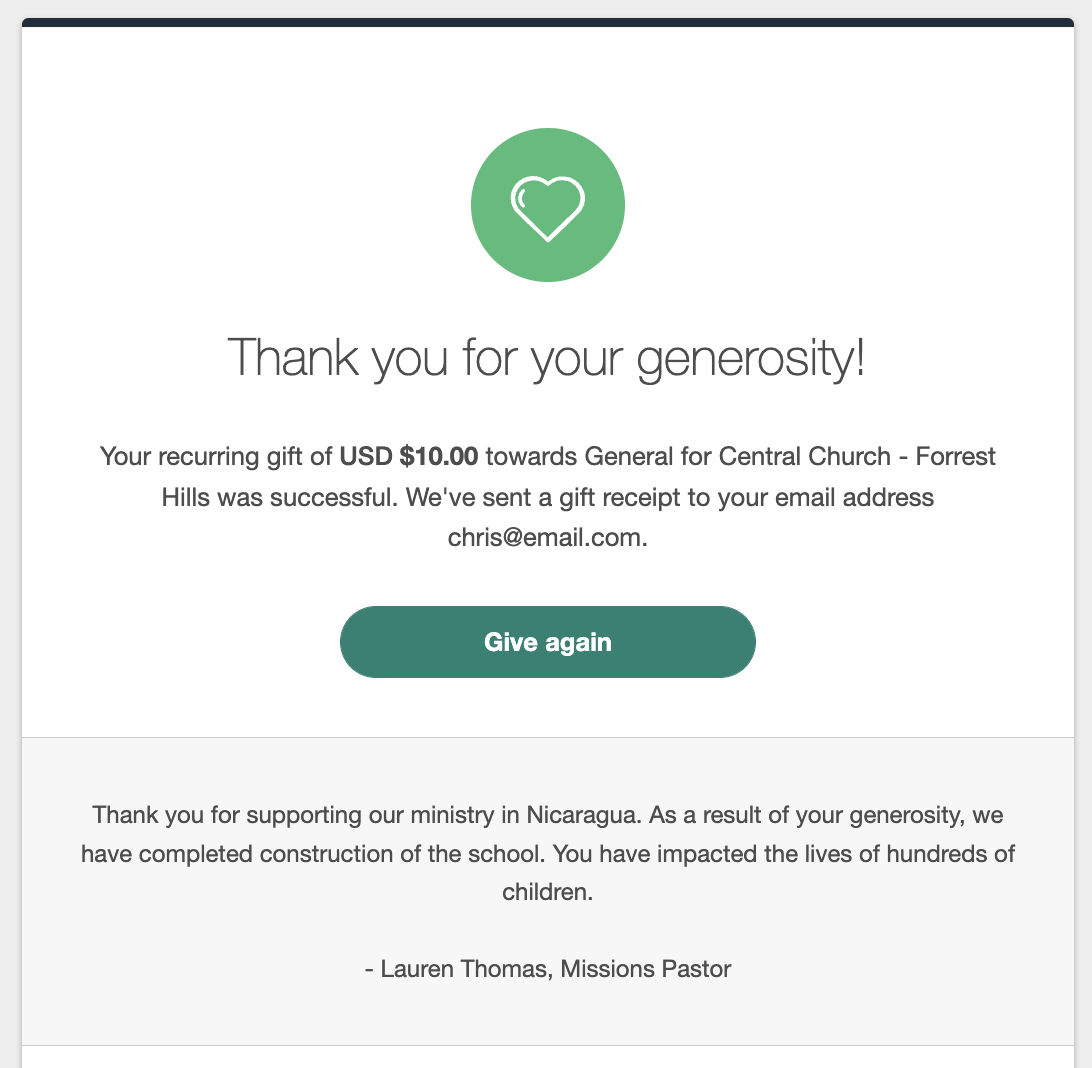 How to Set Up a Recurring (Repeating) Gift