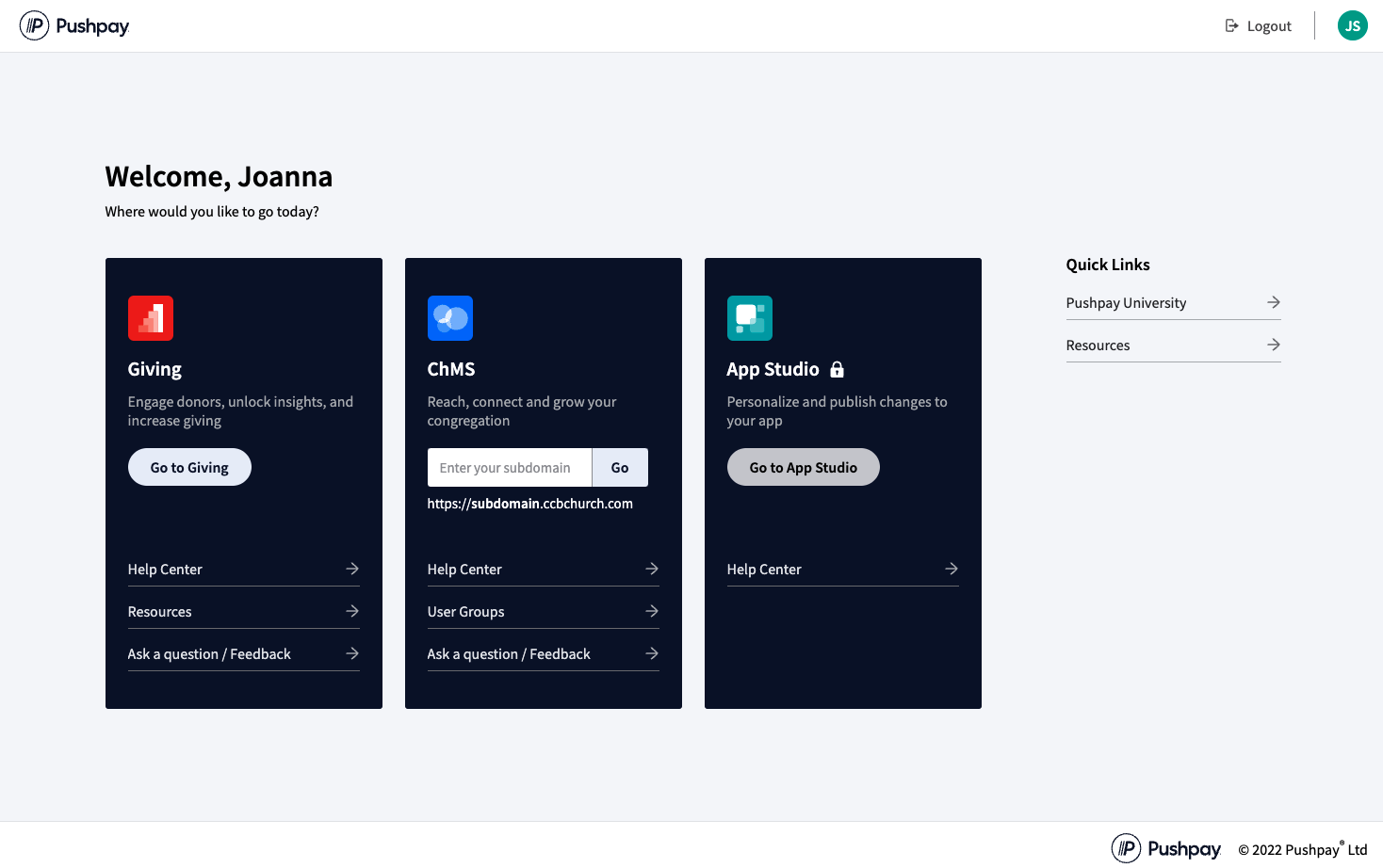 Learning about the Pushpay Login Experience