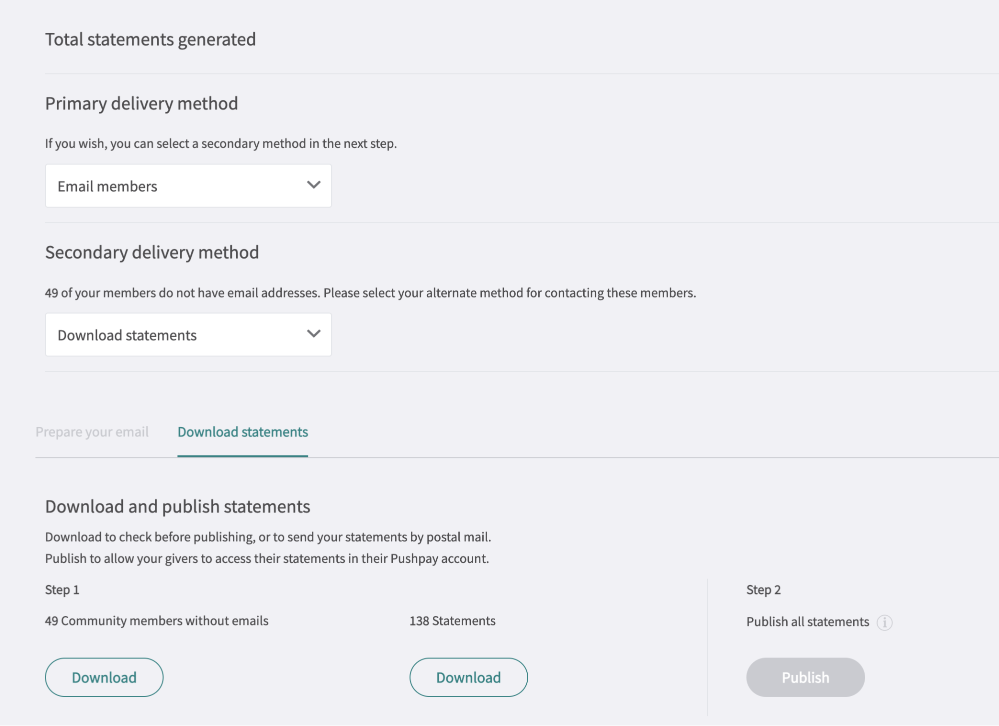 How to Send Giving Statements: Step 3 - Issue
